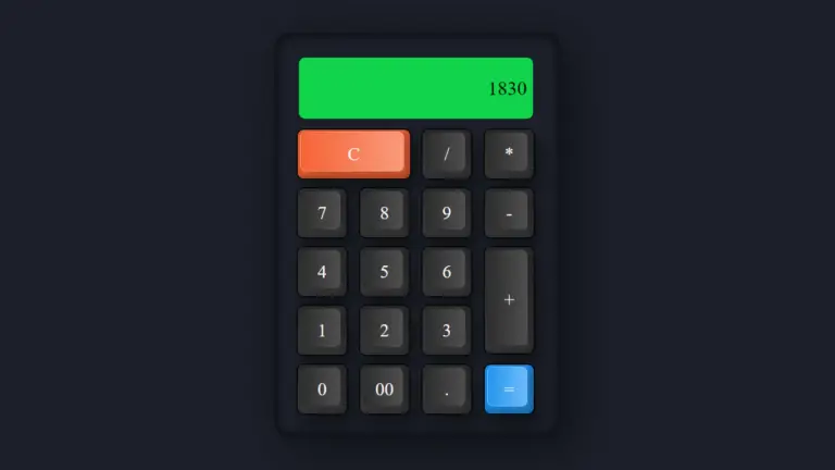 Source Code Of Calculator Using HTML And CSS - Cosas Learning