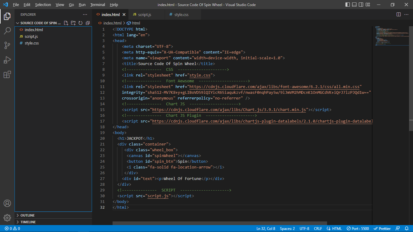 Source Code Of Spin Wheel - Cosas Learning