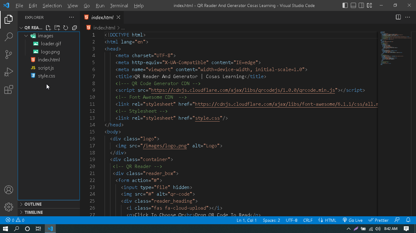 Source Code Of QR Reader And Generator - Cosas Learning