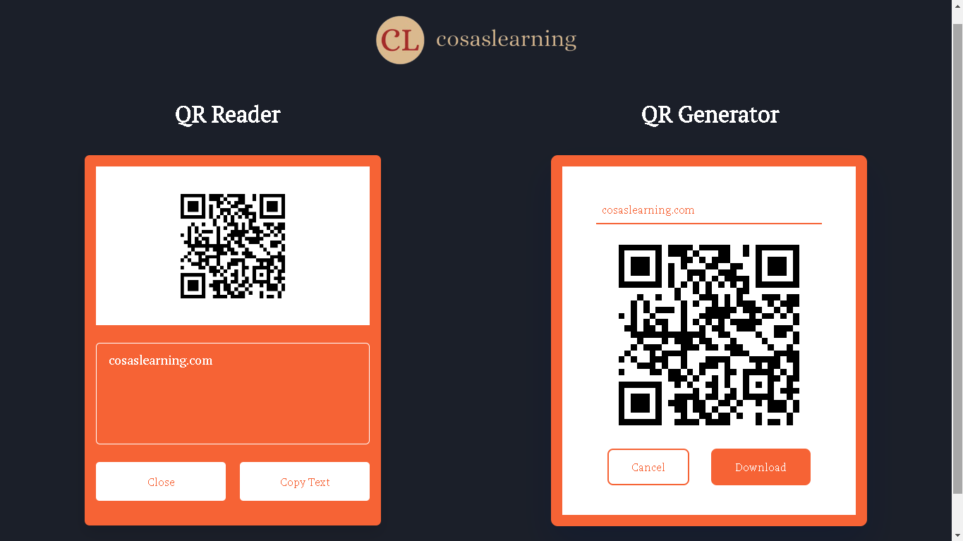 Source Code Of Qr Reader And Generator Cosas Learning