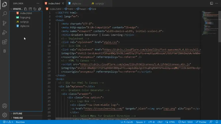 Source Code Of Gradient Generator - Cosas Learning