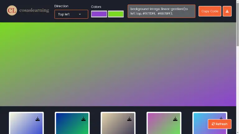 Source Code Of Gradient Generator - Cosas Learning