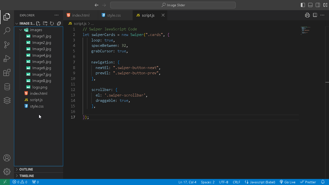 Source Code of Image Slider - Cosas Learning