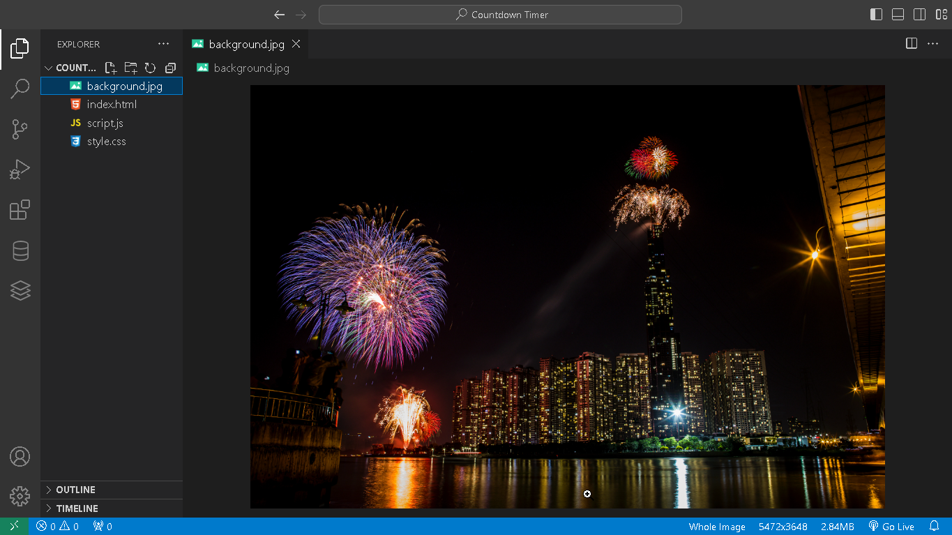 Source Code of Countdown Timer - Cosas Learning